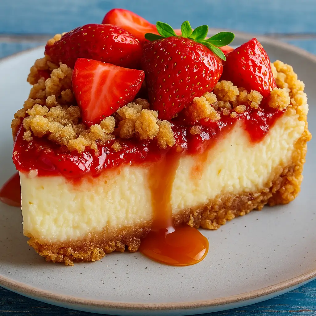 Strawberry Crumble Cheesecake Recipe – 5-Star Summer Favorite